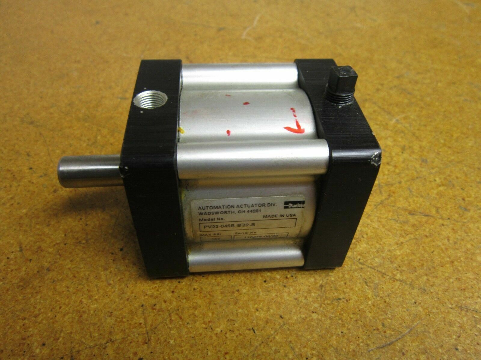 Parker PV22-045B-BB2-B ROTARY ACTUATOR 150 PSI Used With Warranty – MRM ...