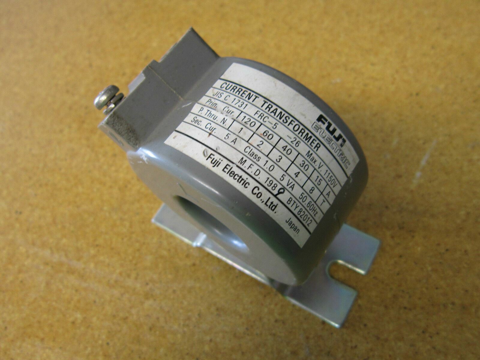 Fuji Electric FRC-5-26 CURRENT TRANSFORMER 5AMP 50/60HZ CLASS1.0 Used ...