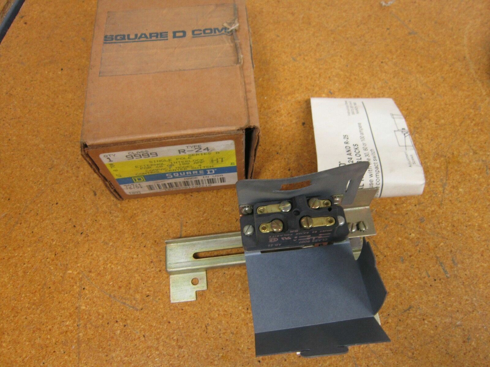 Square D 9999-R-24 Ser A Single Pole External Interlock Switch For 60 ...