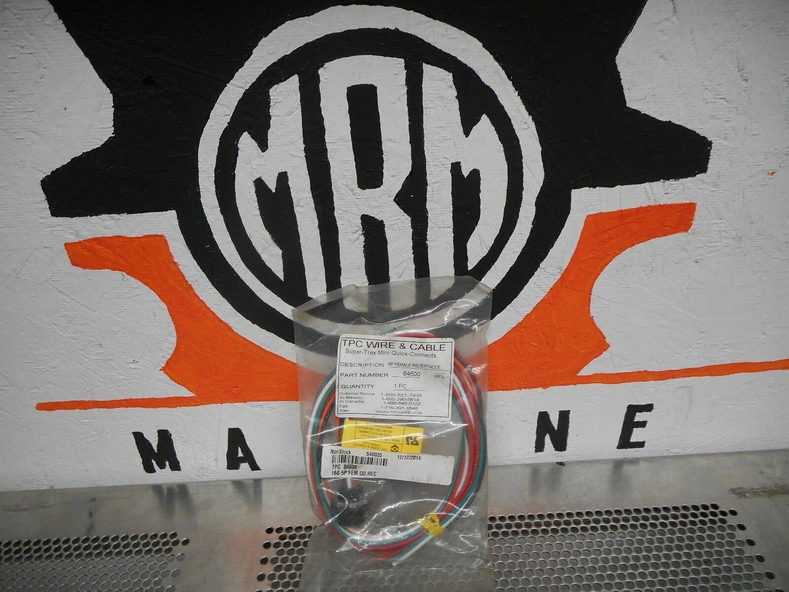 TPC Wire & Cable 84600 Rev H 5P female Receptacle Super-Trex New In Ba ...