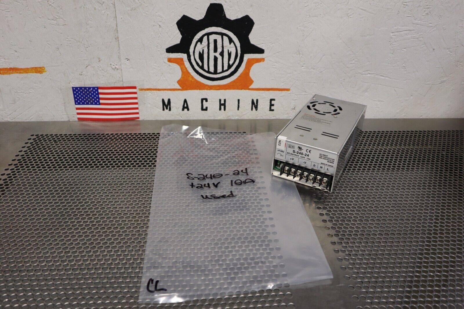 S-240-24 Power Supply AC Input 100-120VAC/5.0A 200-240VAC 2.5A 50/60Hz ...