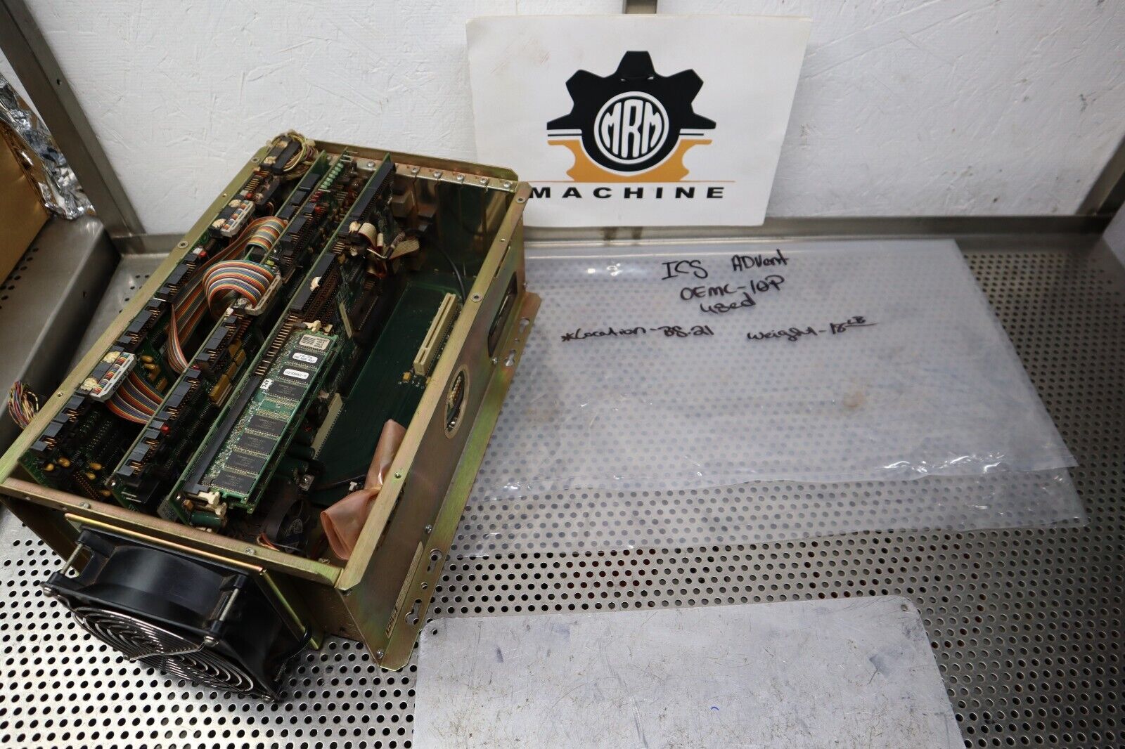 ICS Advent Model OEMC-10P PLC Rack Assembly With Circuit Boards See Al ...