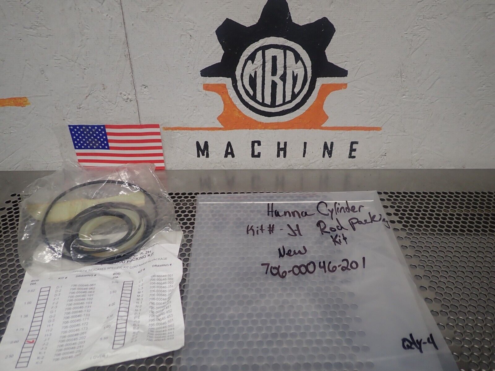 Hanna Cylinder 706-00046-201 Rod Cylinder Packing Kit New Old Stock ...